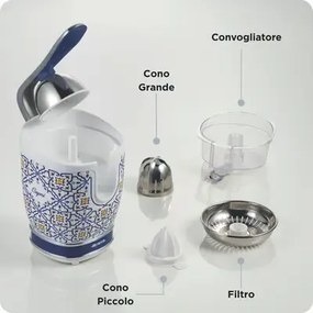 Ariete Juicer Capri bílá / Odšťavňovač citrusů / 85 W / 0,6 l / kov
