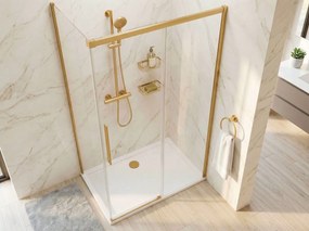 Gelco Luxor Gold Matt sprchový kout obdélníkový 110 x 80 x 200 cm L/P varianta posuvné zlatá čiré sklo GU1211GGU5680G