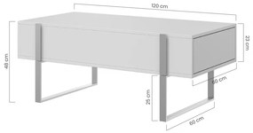Konferenční stolek Verica - kašmírová / černé nožky