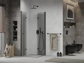Mexen Lima Duo sprchový kout 80 x 80 cm, 6mm čiré sklo-černý profil, 856-080-080-70-00-02