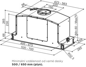 Vestavná digestoř Faber IN-LIGHT EV8 X A70