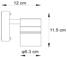 Lucide 14867/05/12 - LED Venkovní nástěnné svítidlo ARNE-LED 1xGU10/5W/230V IP44