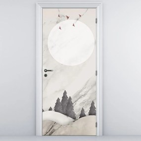 Fototapeta na dveře - Zimní krajina (95x205cm)