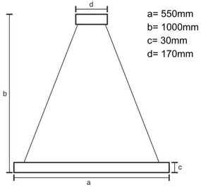 LED Stmívatelný lustr na lanku LED/70W/230V 3000-6500K bílá + dálkové ovládání