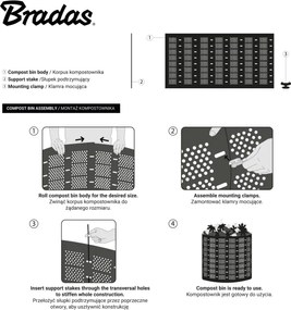 BRADAS Zahradní kompostér 800 L - Ø 105 cm