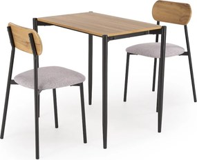 Jídelní set Halmar NANDO přírodní-černý