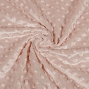 Dětská látka Minky 3D puntíky MKP-024 Tmavě béžová - šířka 150 cm