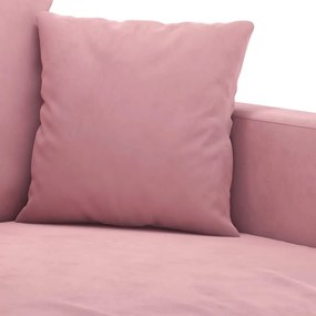 3dílná sedací souprava s poduškami růžová samet 3201683