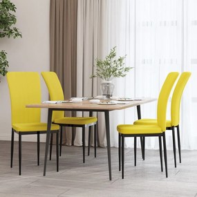 vidaXL Jídelní židle 4 ks samet [326109] Barva: Žlutá