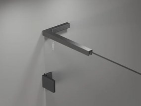 Mexen Lunar L sprchová stěna levá 80 x 200 cm, 8mm čiré sklo, broušený grafit, 830L-080-000-66-00-L
