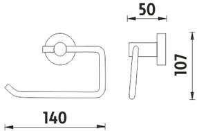Nimco Držák na toaletní papír UNIX - UN 13055-26