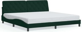 Rám postele bez matrace tmavě zelená 200 x 200 cm samet 3207944