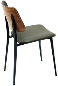 MIDJ - Židle JOE, čalouněná s kovovou podnoží