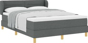 Postel s boxspringem s matrací Tmavě šedá 160 x 200 cm textil 3340158