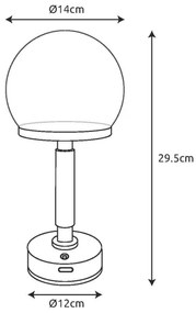 Globo 21034B - LED Nab. dot. stol. lampa HAKU LED/2,5W/5V 2800K zelená