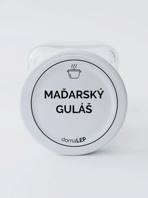 Samolepka na kořenky MAĎARSKÝ GULÁŠ průhledná 5 cm tučné písmo