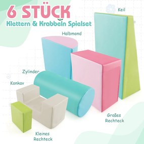 Costway 6 KS. Pěnové stavebnice Obří stavebnice na běhání a lezení