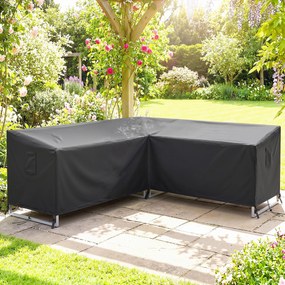 Ochranný kryt na zahradní nábytek Winterproof Voděodolný kryt ve tvaru V s ochranou proti UV záření 420D Oxford 216x216x78 cm černý