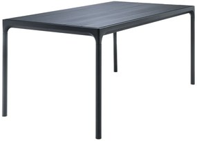 Černý kovový zahradní jídelní stůl HOUE Four 160 x 90 cm