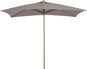 Zahradní slunečník Outsunny 295x200 cm s dřevěným sloupem, bambusovými žebry a kladkovým systémem, voděodolný, obdélníkový, ideální na terasu nebo zah