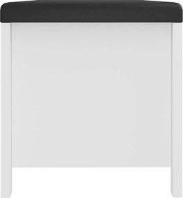 Úložný box s poduškou bílá 105 x 40 x 45 cm kompozitní dřevo 326768