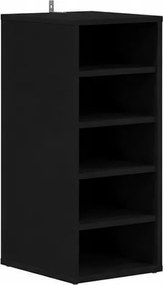 skříňka na boty, botník, 5 polic, dřevo, 72x36x32 cm, černá, Dekorino BB20260070