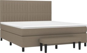Box spring postel s matrací taupe 160x200 cm textil 3136769