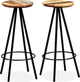 vidaXL Barové stoličky 2 ks masivní recyklované dřevo [245445]