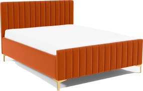 Eka Čalouněná postel SUTRA+ 180x200 cm Barva látky Trinity: Okrová (Trinity 2325), Úložný prostor: S dřevěným rámem úložného prostoru