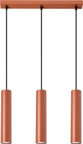 Sollux Lighting Závěsná lampa LAGOS 3L červená okrová