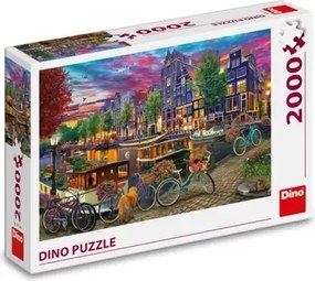 DINO Malovaný Amsterdam / 2000 dílků / od 15 let
