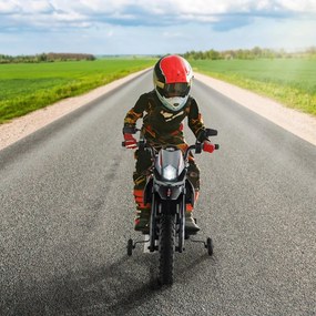 Costway Elektrická dětská motorka Aprilia s tréninkovými koly a hudbou