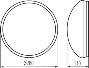Svítidlo Kanlux PIRES DL-60O NS 60W E27 IP44 sklo matné 08811