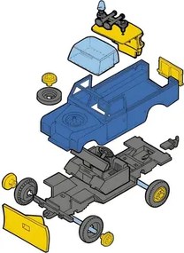 SEVA Stavebnice Monti System MS 01 Land Rover Technic / 1:35 / od 6 le