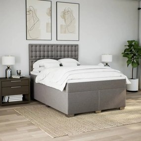 Box spring postel s matrací taupe 140x200 cm textil 3290529