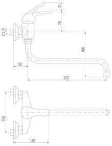 RAV Slezák SA001.5/22 - Dřezová/umyvadlová baterie SAZAVA lesklý chrom