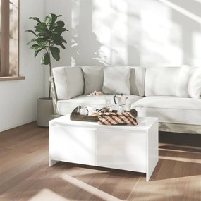 vidaXL Konferenční stolek 90 x 50 x 41,5 cm dřevotříska [813029] Barva: bílá s vysokým leskem