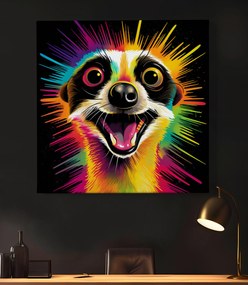 Obraz na plátně - Vysmátá surikata FeelHappy.cz Velikost obrazu: 60 x 60 cm
