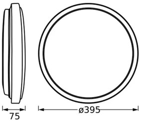 Osram - LED Stropní svítidlo ORBIS LONDON LED/24W/230V pr. 39,5 cm černá
