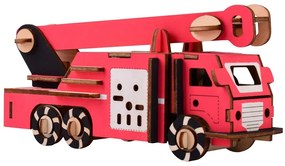 Woodcraft construction kit Woodcraft Dřevěné 3D puzzle Hasičský vůz