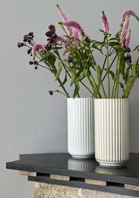 LYNGBY Porcelánová váza Vase White 20 cm, bílá barva, porcelán