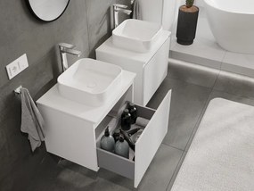 Mexen Rivel, koupelnová skříňka 60 cm, 1 zásuvka, drážkovaná, bílá matná, 91A20-06047-1-BF01