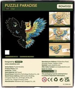 RoboTime Dřevěné puzzle Sova / 200 dílků / od 14 let