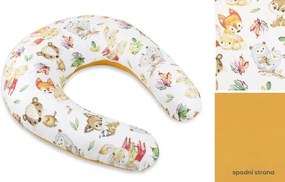 Bellatex Povlak na kojicí polštář na zip Bílá,Žlutá 180 cm, po obvodu