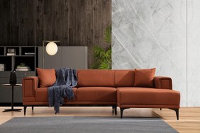 Hanah Home Rohová pohovka HORIZON červenooranžová pravá
