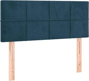 Box spring postel s matrací tmavě modrá 90x190 cm samet 3130935