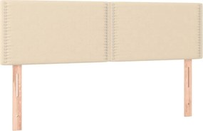Box spring postel s matrací krémová 140x190 cm textil 3139974
