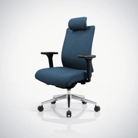 Ergonomická otočná kancelářská židle, tmavě modrá: VECTOR