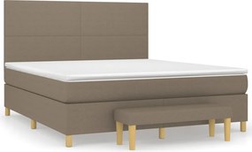 Box spring postel s matrací taupe 180x200 cm textil 3137017