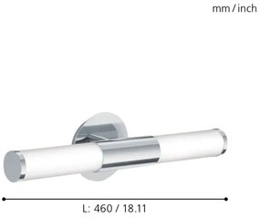 Eglo 87219 - Koupelnové nástěnné svítidlo PALMERA 2xE14/40W/230V IP44
